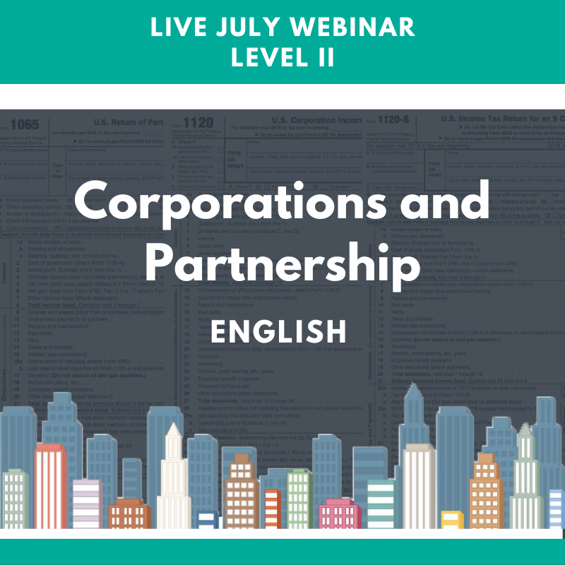 Level II: Live July Corporations and Partnership Webinar