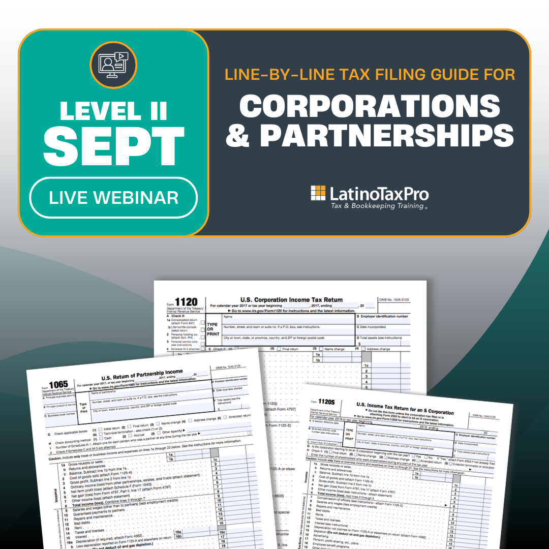 Level II September: Line-by-Line Tax Filing Guide for Corporations & P