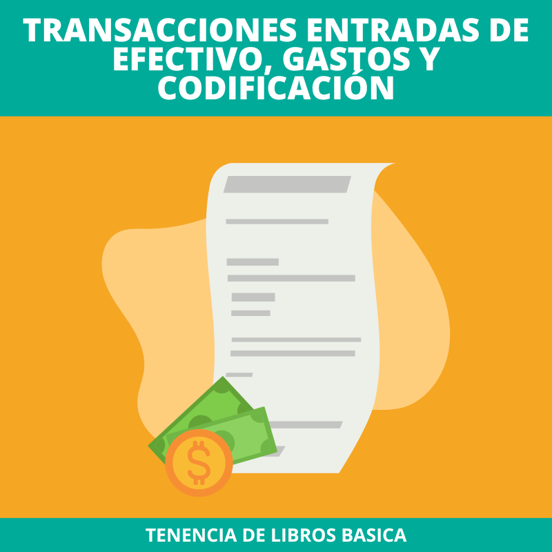 Tenencia de libros basica: Transacciones entradas de efectivo, gastos